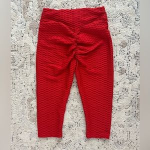 Pants & Jumpsuits | Cherry Red Tik Tok Leggings New Without Tags ...